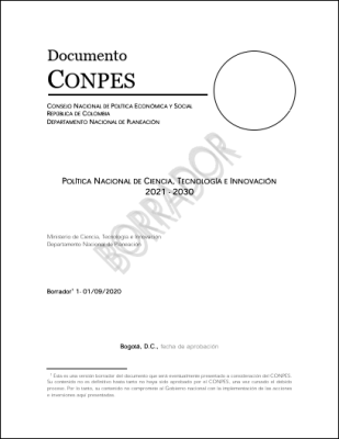 Documento CONPES ciencia, tecnología e innovación - Colombia Inteligente