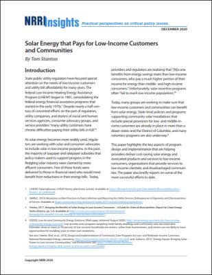 Solar Energy that Pays for Low-Income Customers and Communities ...