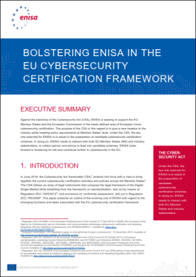 Bolstering ENISA in the EU Cybersecurity Certification Framework - Colombia Inteligente