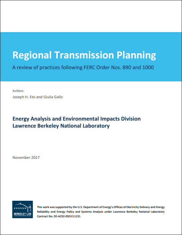 Regional Transmission Planning: A Review of Practices Following FERC ...