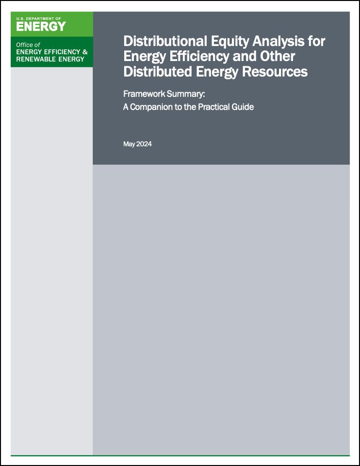 Distributional Equity Analysis for Energy Efficiency and Other ...
